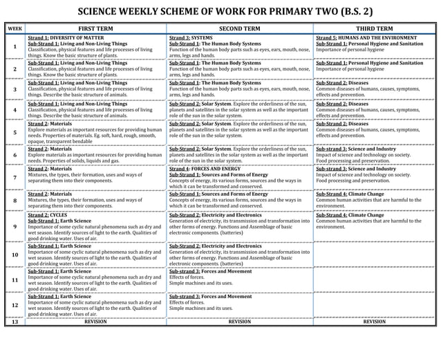 Scheme of work PDF for primary and preschool | PDF