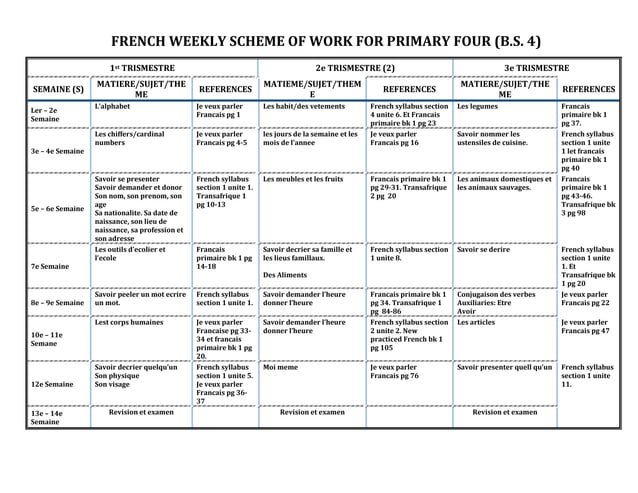 Scheme of work PDF for primary and preschool | PDF