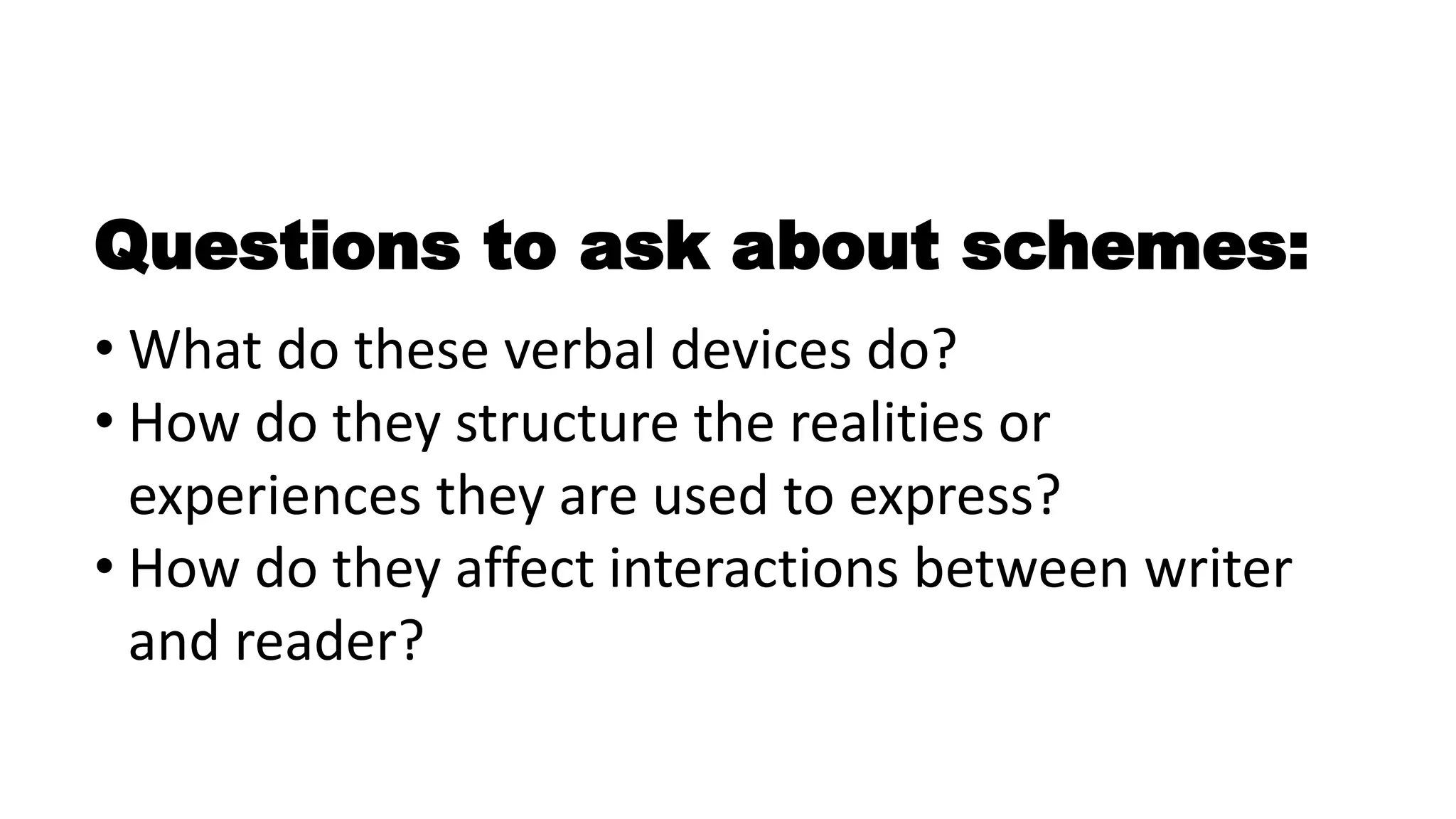 Schemes in Sentences and Their Rhetorical Effects | PPTX