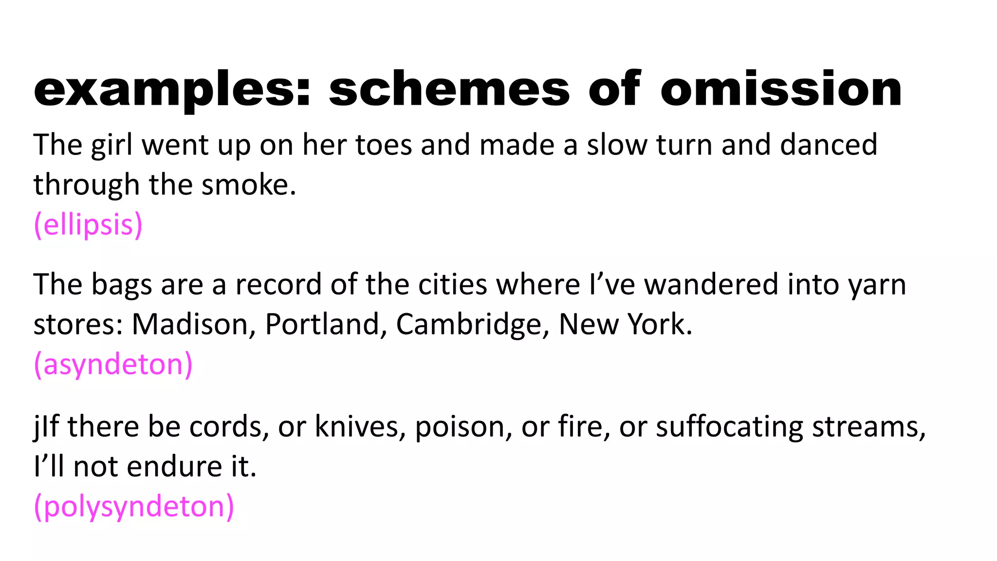 Schemes in Sentences and Their Rhetorical Effects | PPTX