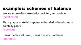 Schemes in Sentences and Their Rhetorical Effects | PPTX