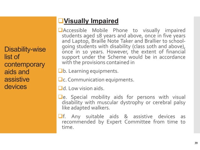 Schemes and Benefits for Persons with Disabilities (Divyangjan).ppsx