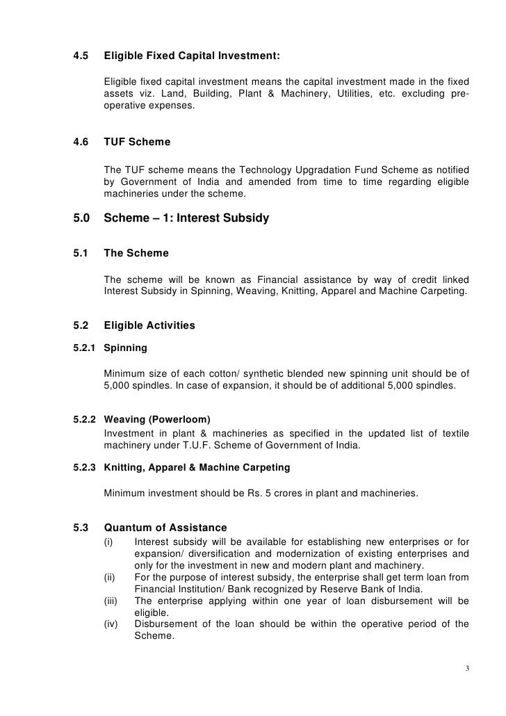 Schemes for Assistance to Textile & Apparel Sector