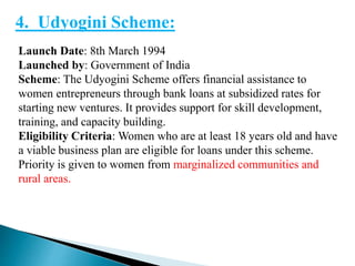 Schemes which support Wome Entrerpreneur by MS.pptx