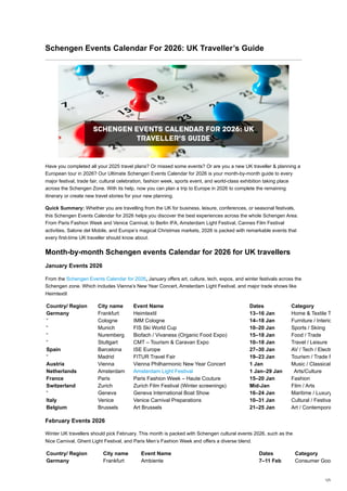Schengen Events Calendar For 2026 UK Travellers Guide.pdf