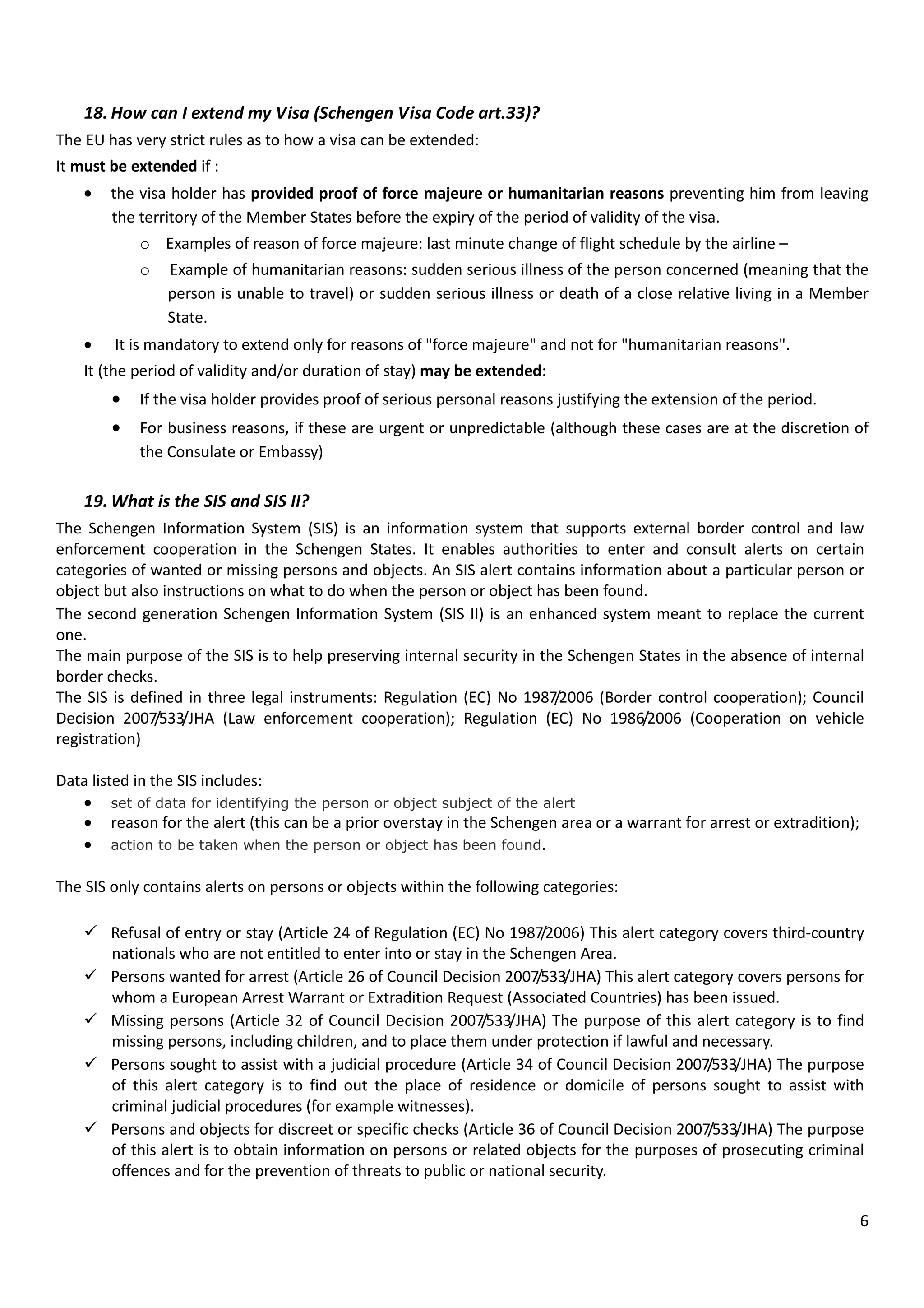 Schengen visas - Frequently asked questions | PDF