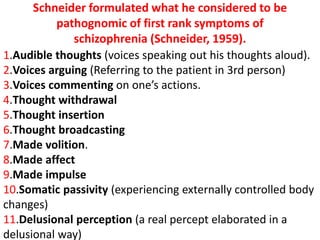Schenider first rank symptoms | PPTX
