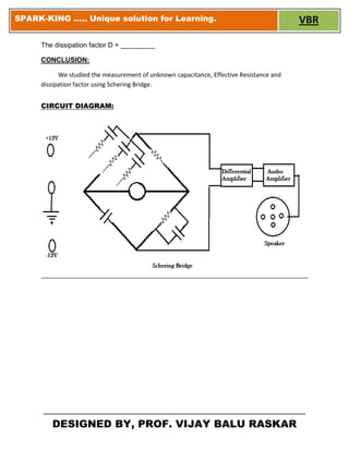 Schering bridge Experiment | PDF