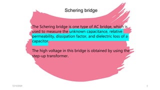 Schering bridge and its derivation | PPTX