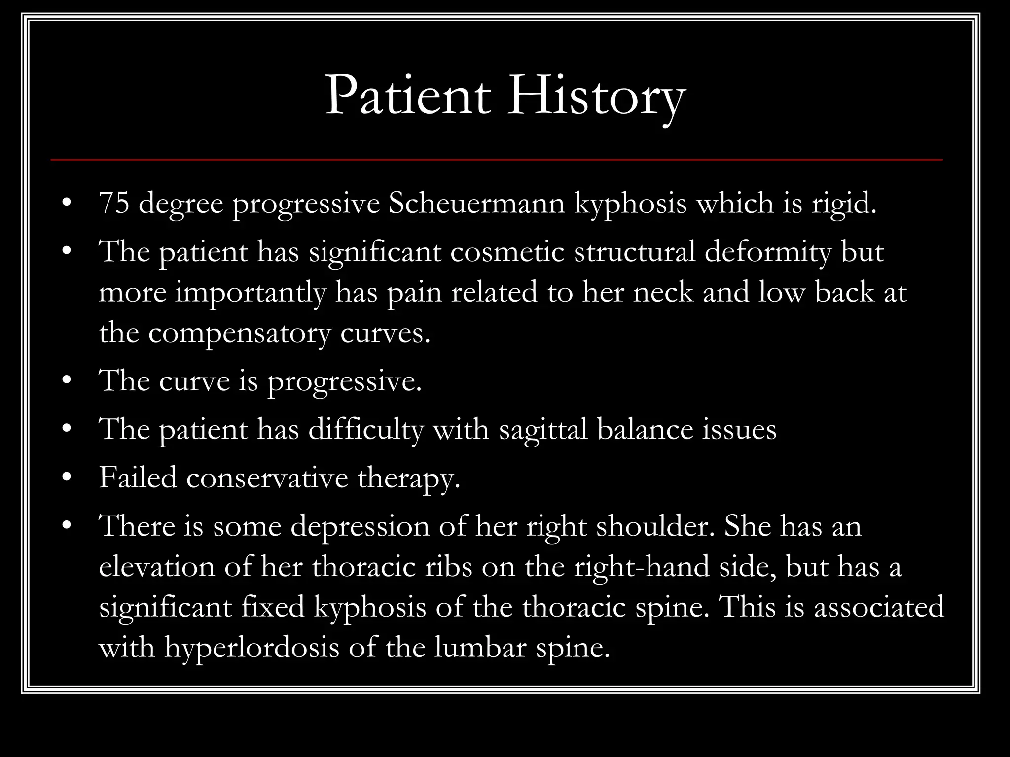 Case Review #9: 19 year old female with Scheuermann's Disease | PPT