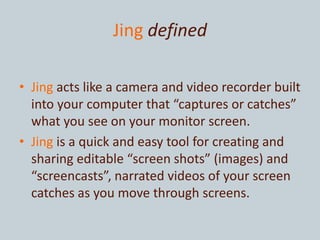 Using Jing for Educators | PPTX