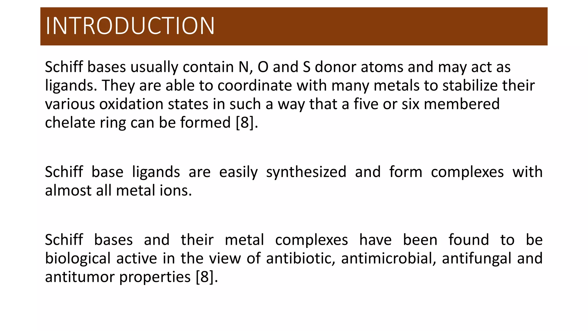 Schiff base and complexe | PPTX