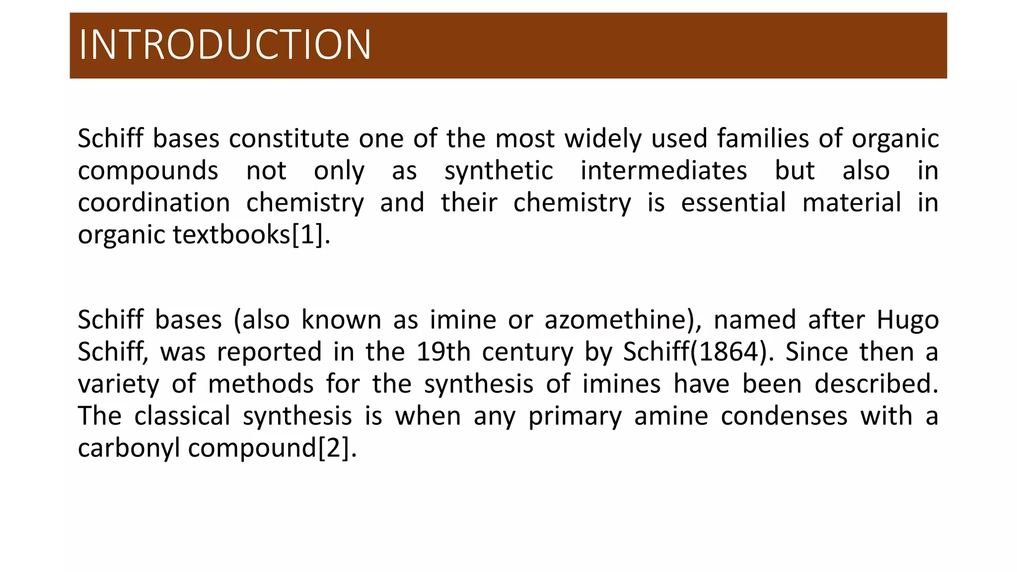 Schiff base and complexe | PPTX