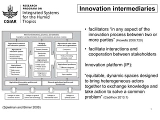 Innovation platforms at work: Supporting the transition to agroecology ...
