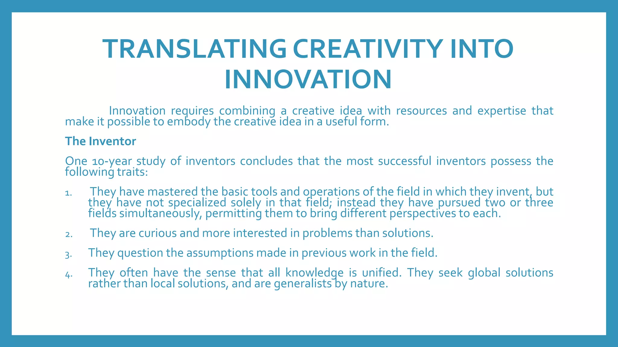 Schilling 2017 chapter two ( Sources of innovation ) | PPTX