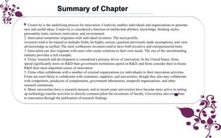 Schilling (2017pp.15 42) sources of innovation (chapter 2) | PPTX