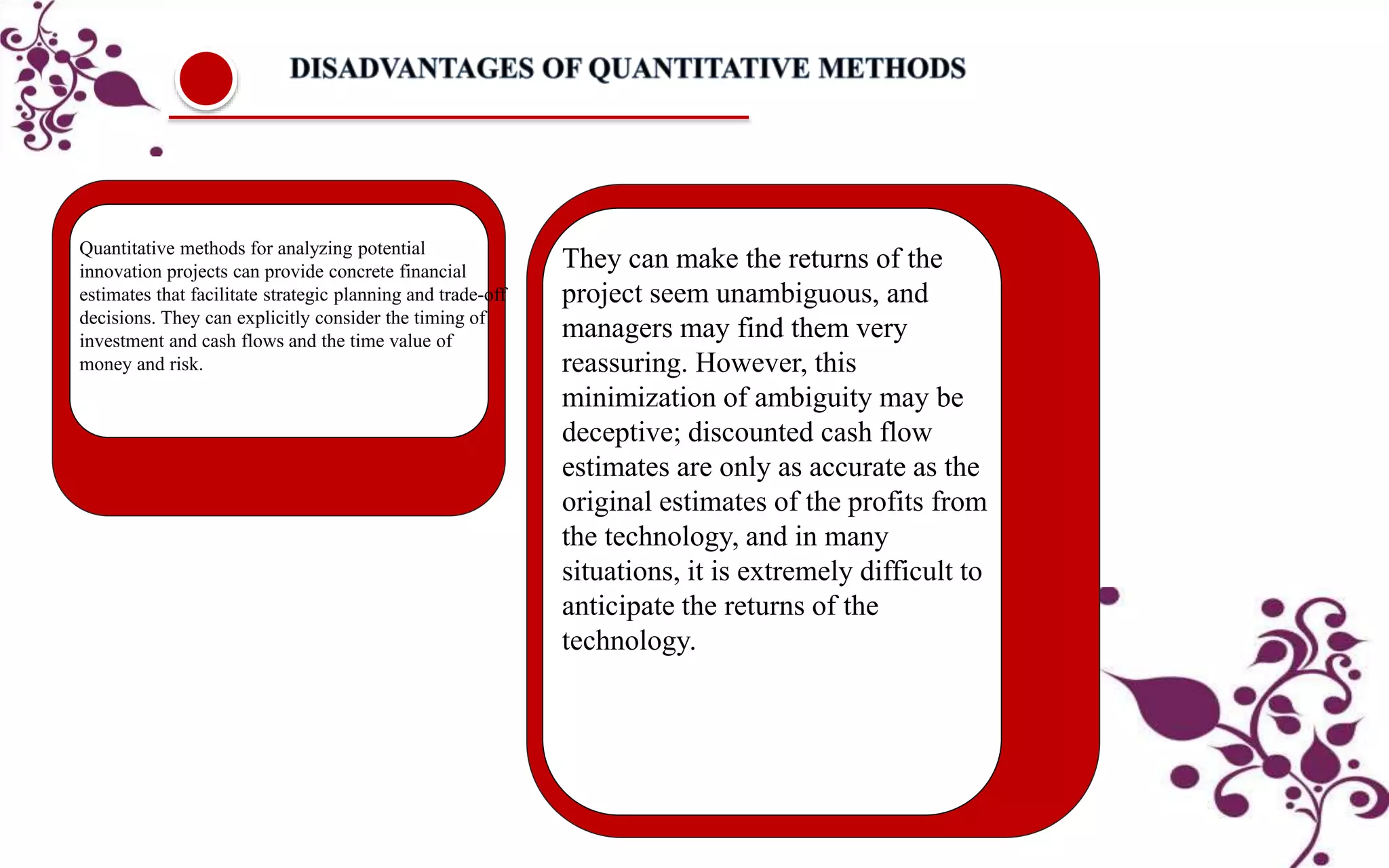 Schilling (2017pp.129 151) choosing innovation projects (chapter 7) | PPTX