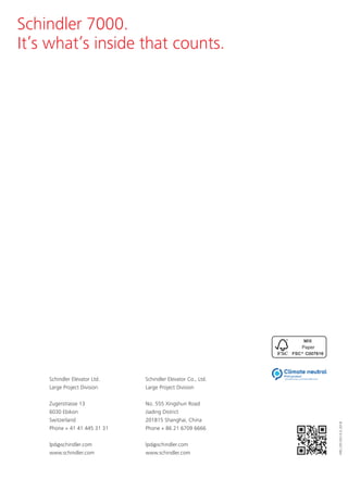 Catalog thang máy Schindler 7000 | PDF