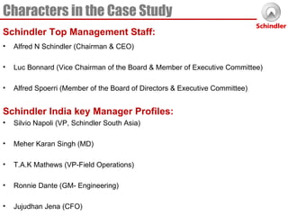 Schindler case study | PPS