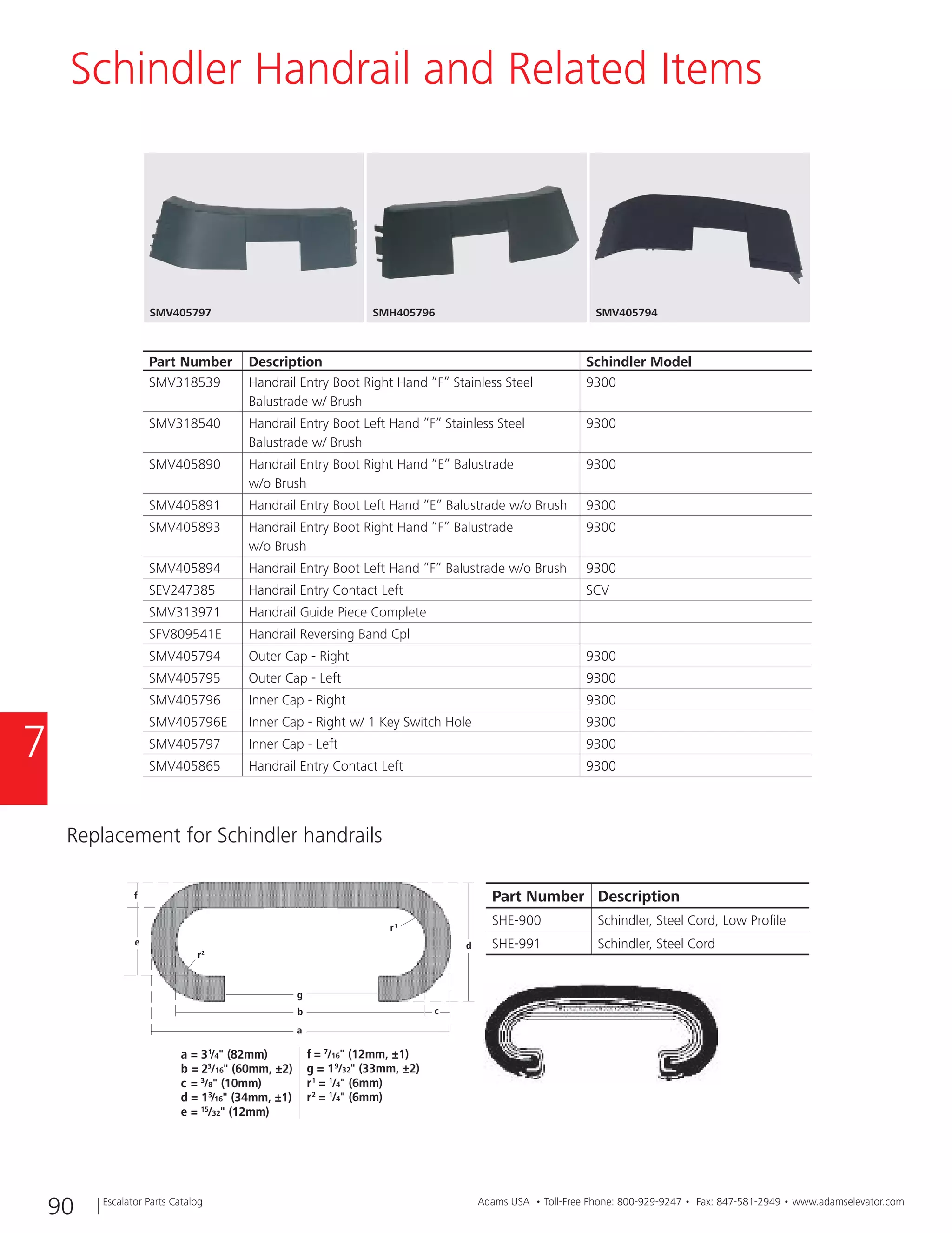 Schindler part list, escalator, travelator, | PDF