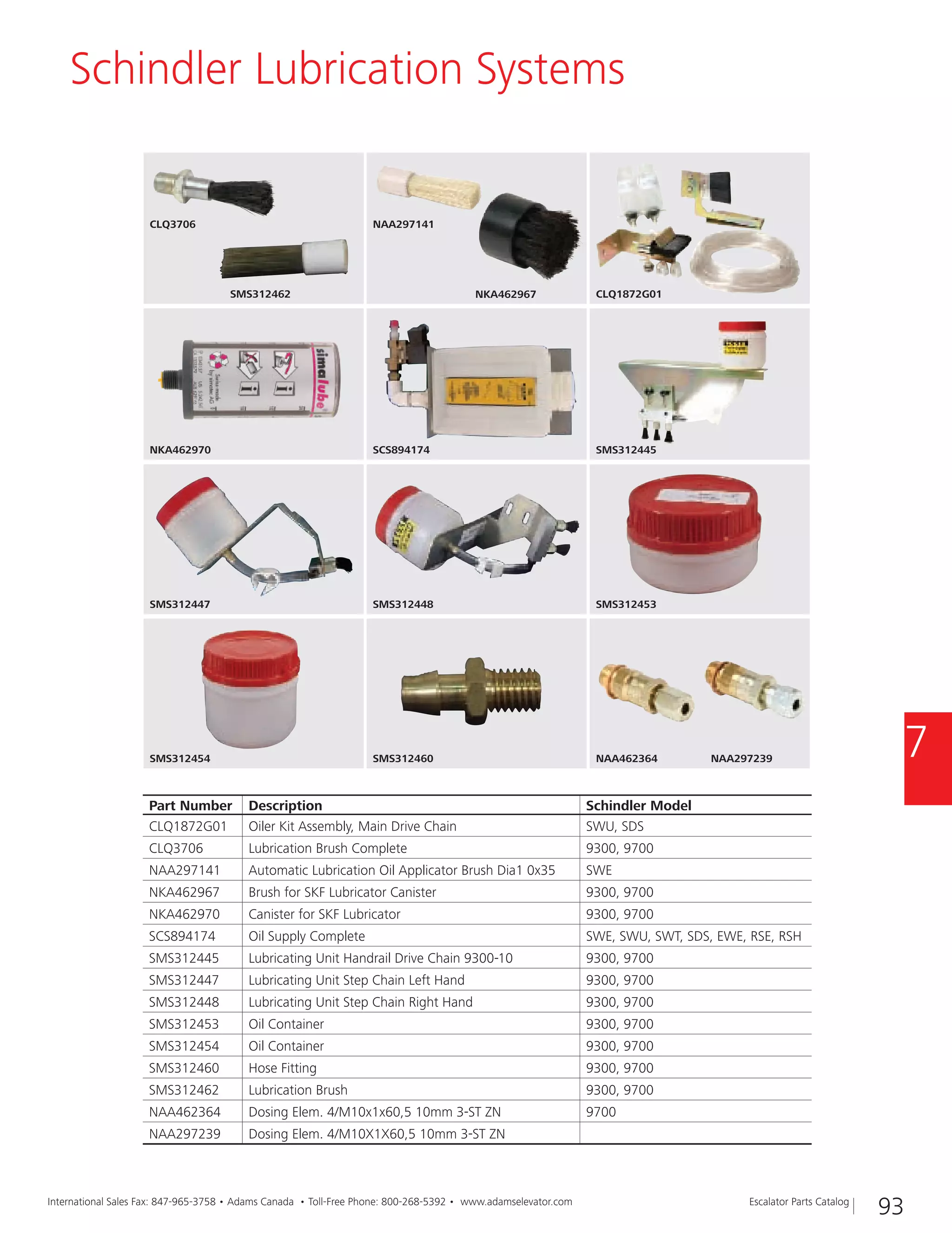 Schindler part list, escalator, travelator, | PDF