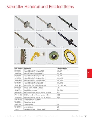 Schindler part list, escalator, travelator, | PDF
