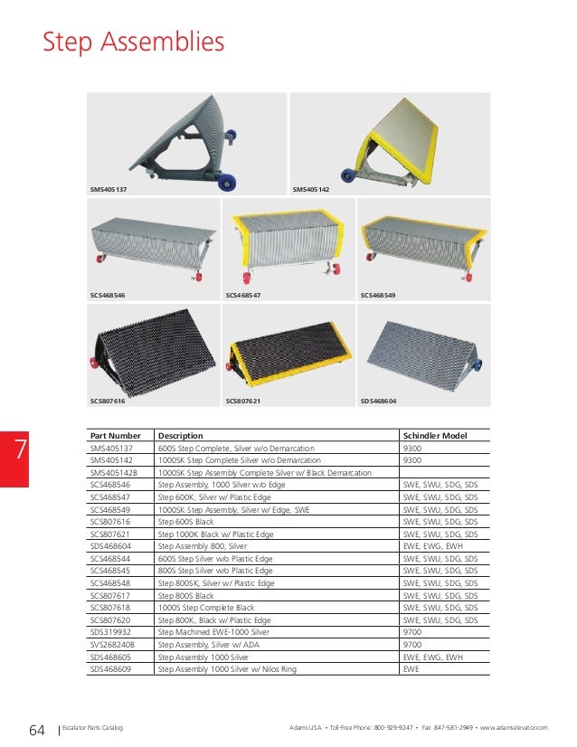 Schindler part list, escalator, travelator,