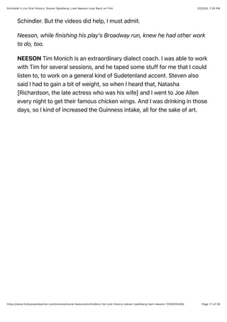 "Schindler’s List" : an oral history with the actors | PDF