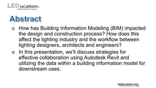 BIM and the Lighting Industry | PPTX