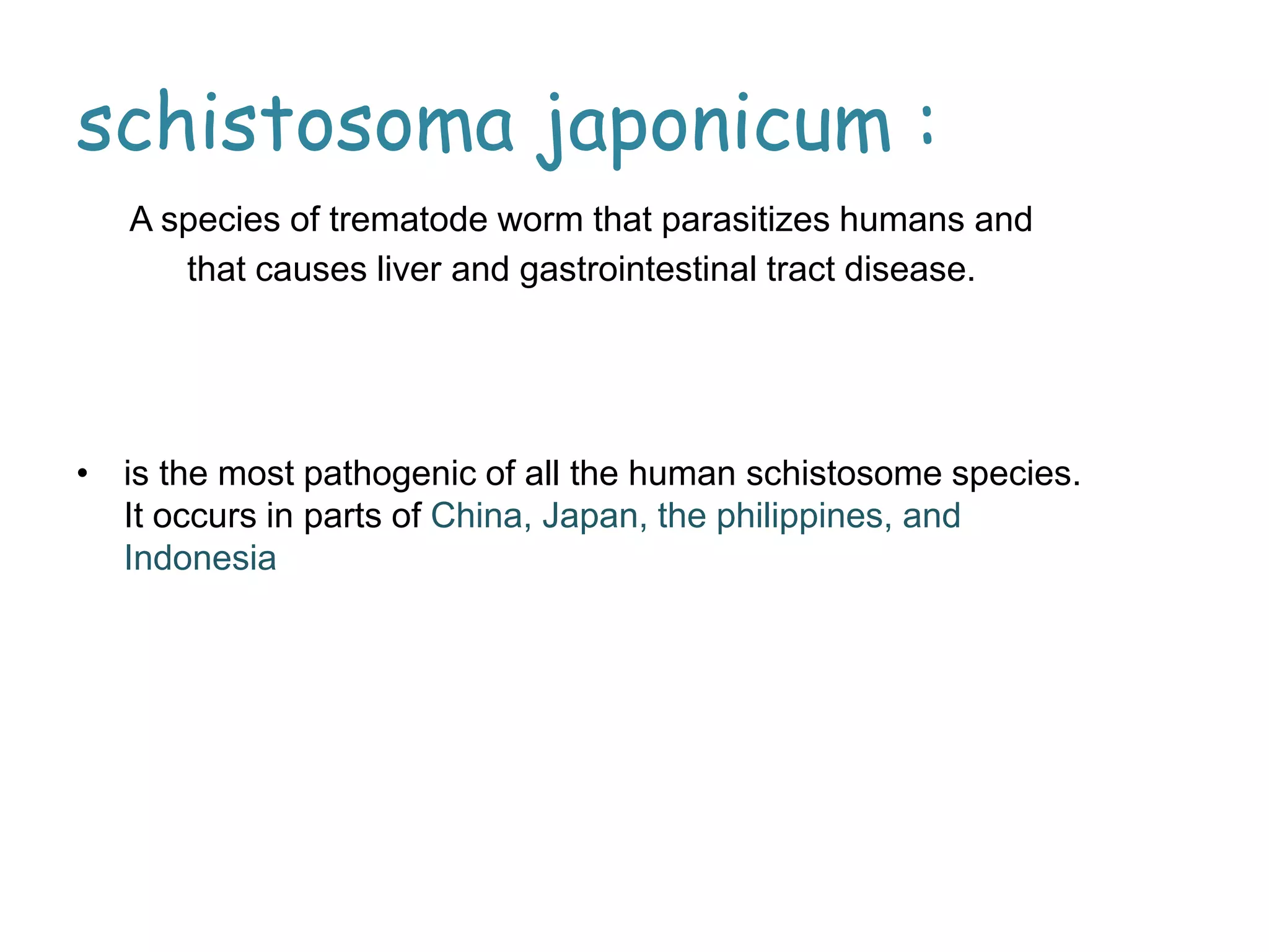 schistosoma japanicum | PPTX