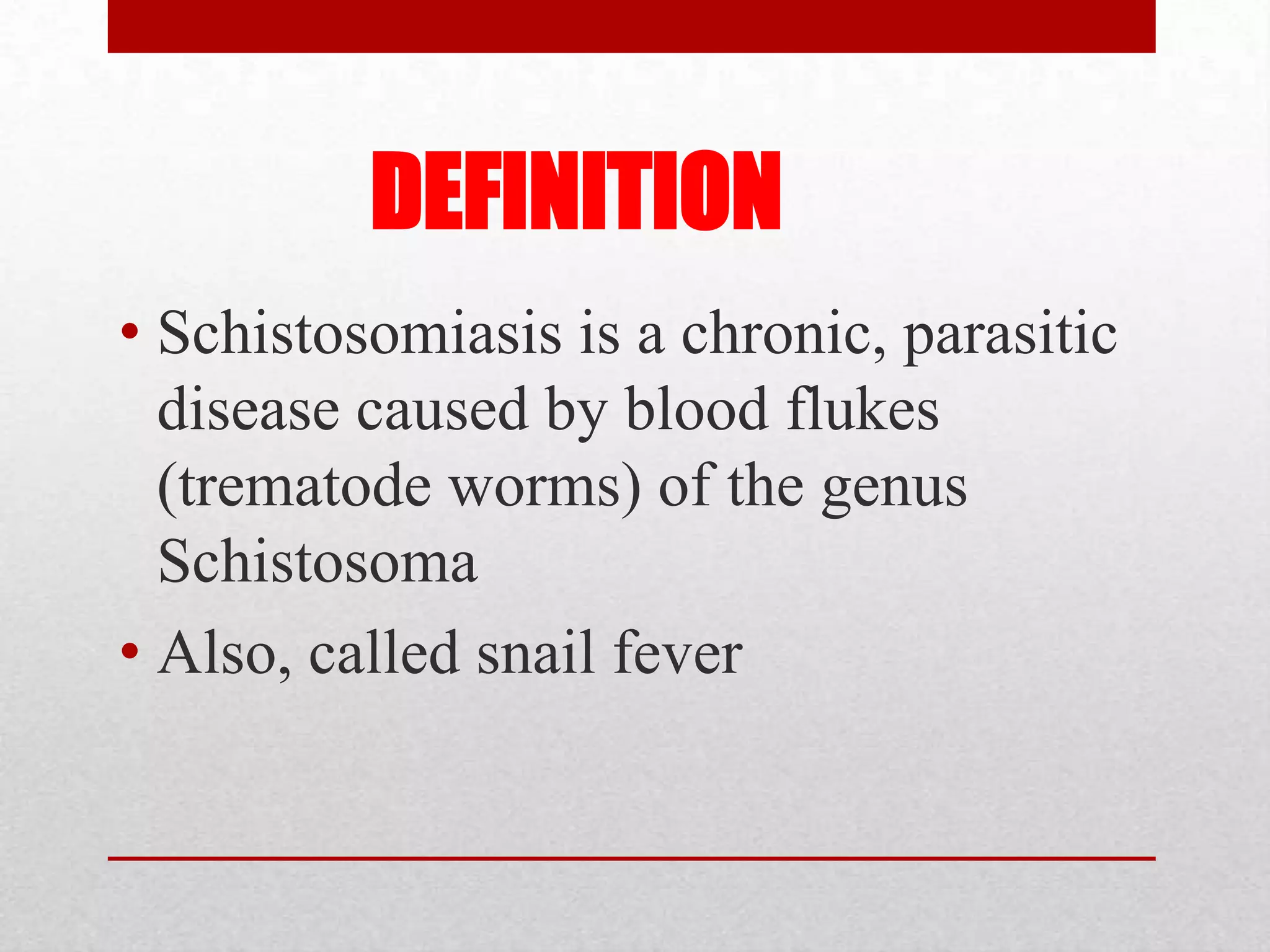 Schistosomiasis | PPTX