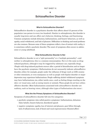 Schizoaffective disorder.,What is it?pdf | PDF