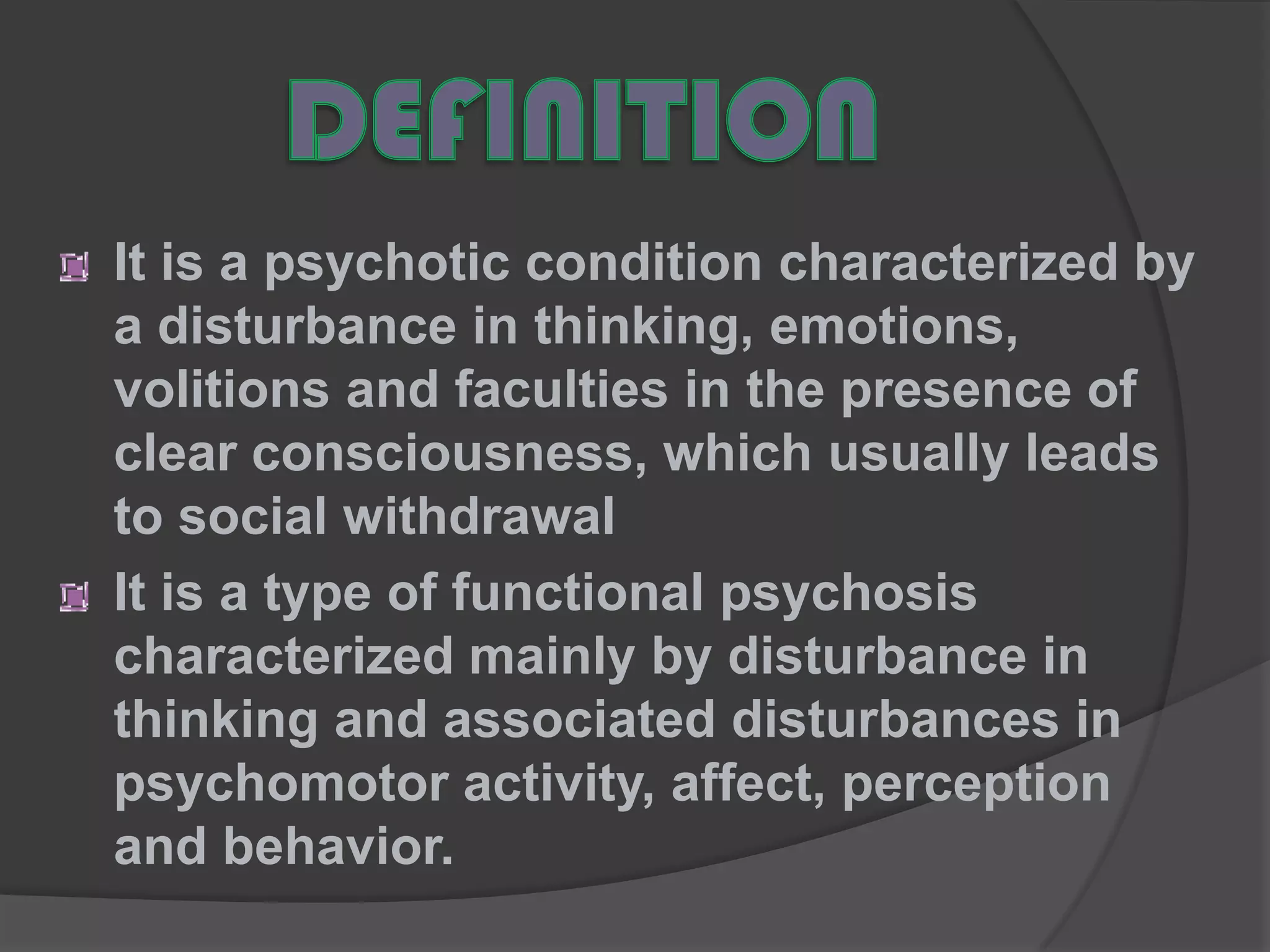 Mental Health Nursing-Schizophrenia | PPTX