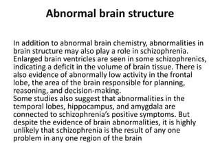 Understanding of the brain -Schizophrenia | PPT