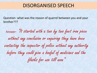 Disorganized Schizophrenia Examples