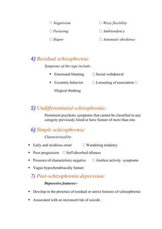 Schizophrenia Mental Health Nursing | PDF