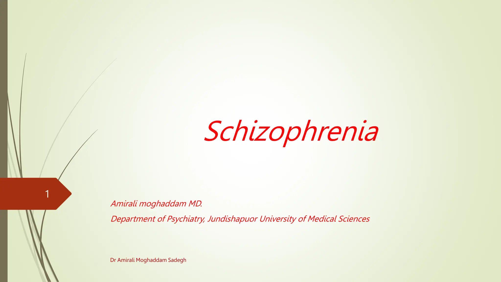 Schizophrenia a psychological disease .pptx