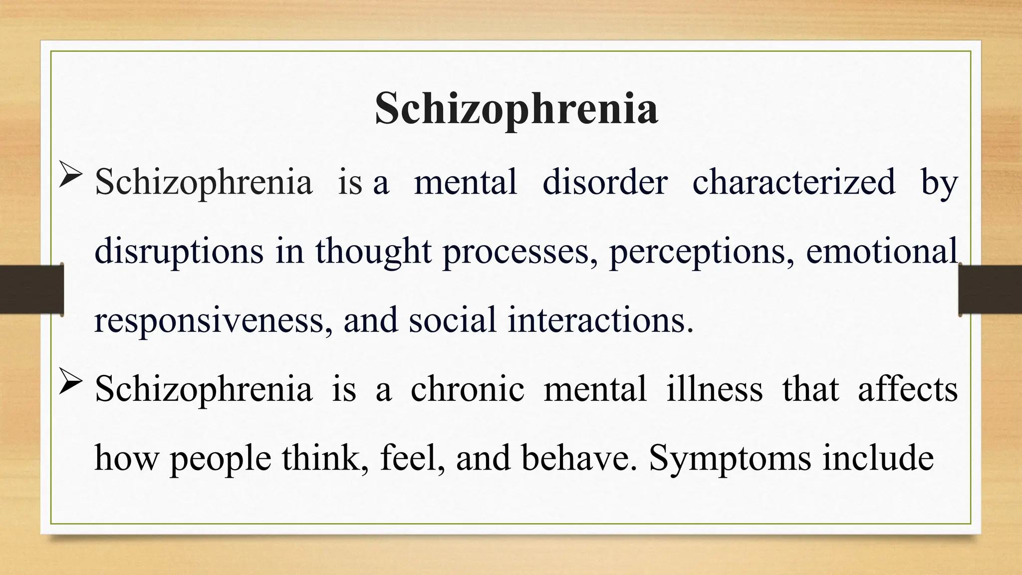 Schizophrenia in Psychology Presentation | PPTX