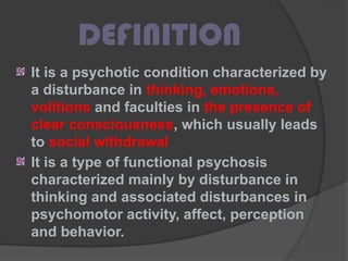schizophrenia.pptx mental health nursing | PPTX