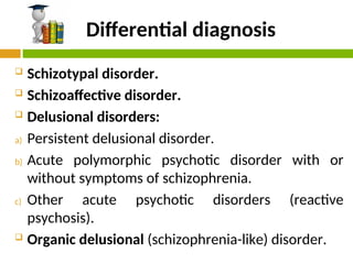 Schizophrenia . Clinical types and management | PPT