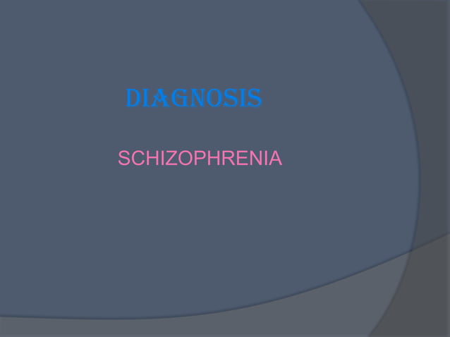 Schizophrenia case presentation. | PDF | Mental Health | Diseases and Conditions
