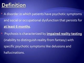 Schizophrenia for undergraduates | PPT | Mental Health | Diseases and ...