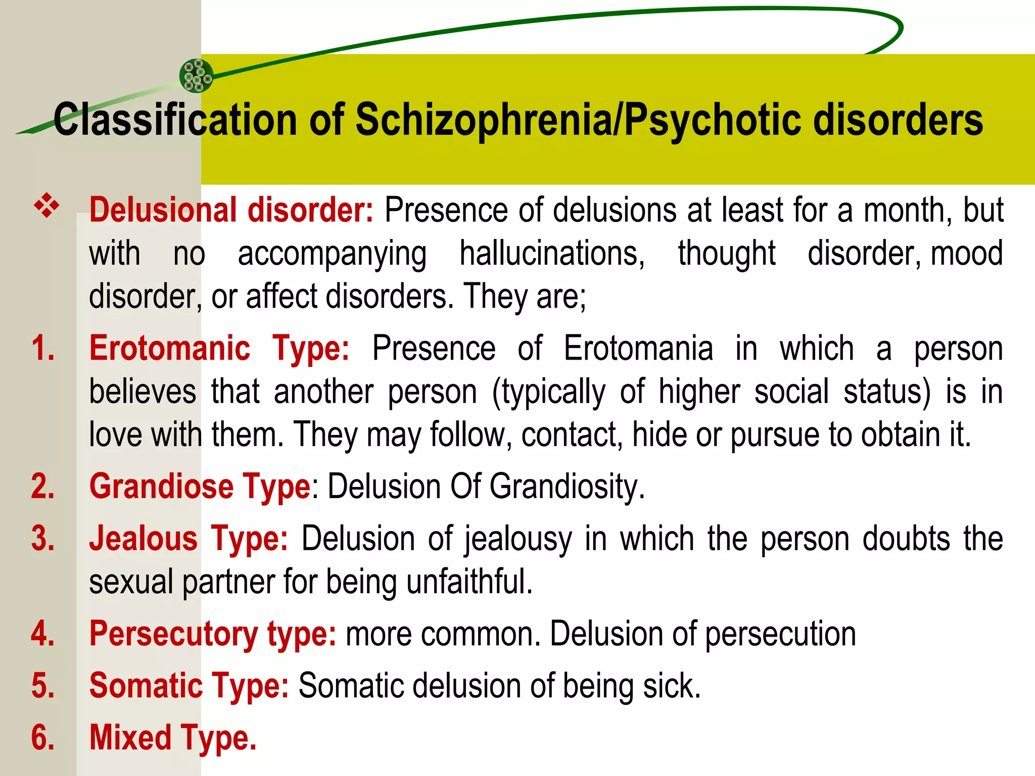 Schizophrenia & other psychotic disorders | PPT