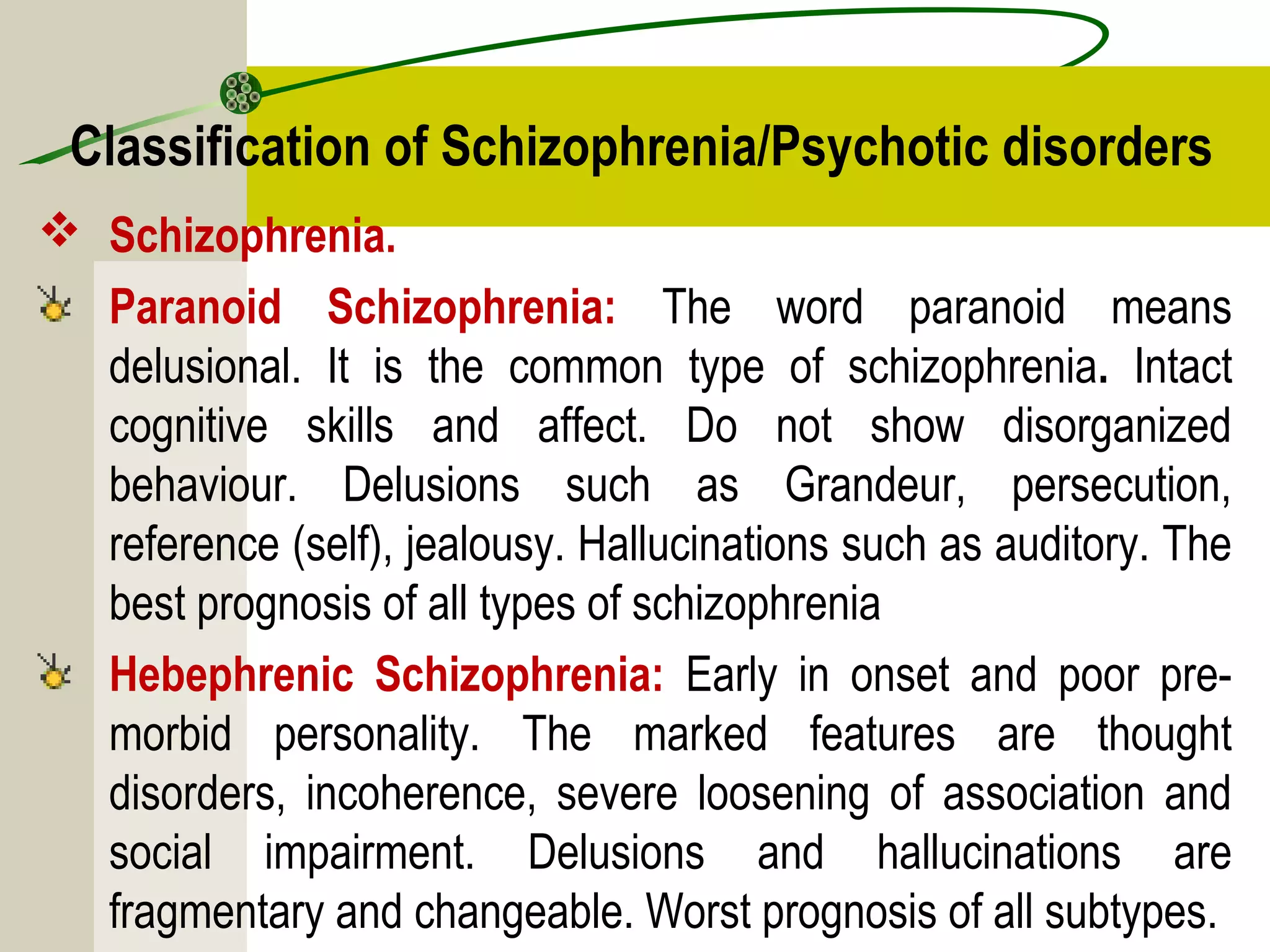 Schizophrenia & other psychotic disorders | PPT