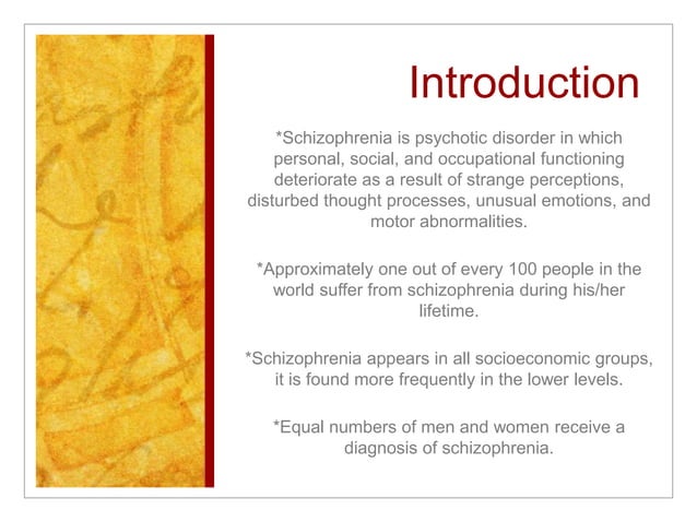 Schizophrenia Powerpoint | PPTX