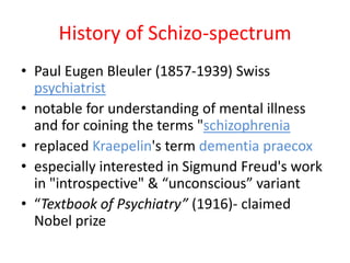 Schizophrenia spectrum disorder | PPTX