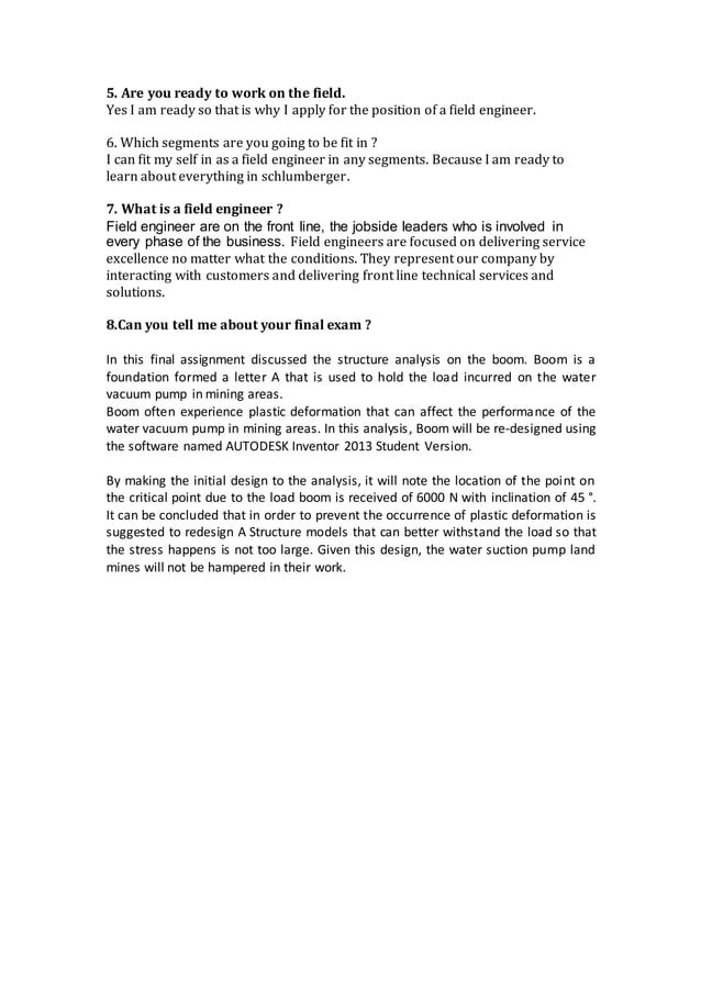 Schlumberger test | PDF