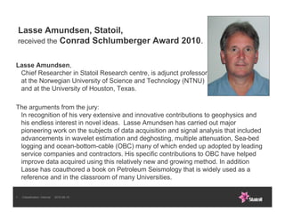 Schlumberger award 2010 | PDF