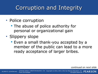 Pearson And Types Of Police Corruption Examples