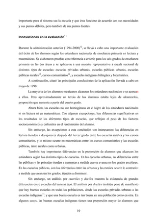 LA AUTONOMIA ESCOLAR Y LA EVALUACION EDUCATIVA EN MEXICO | PDF